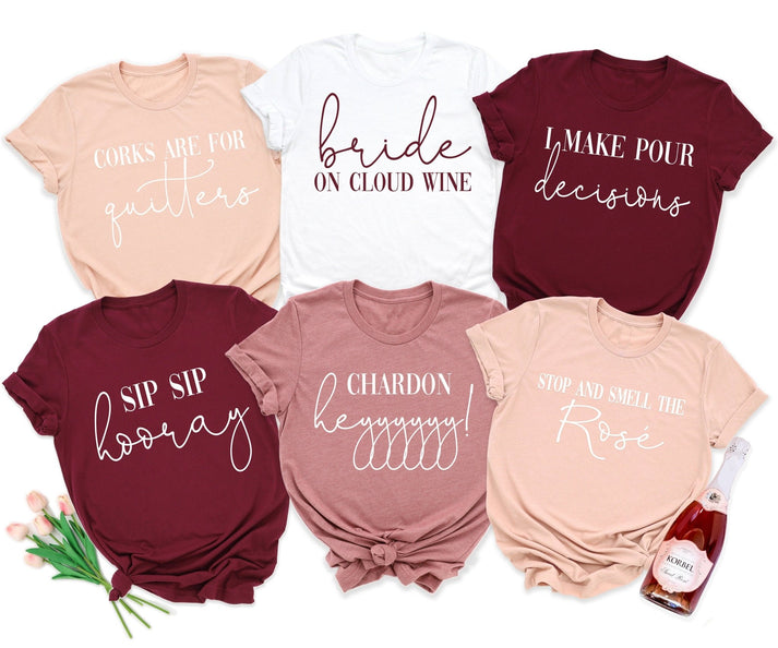 Wine Bachelorette Party Shirts Winery Bachelorette Shirts – Squishy Cheeks